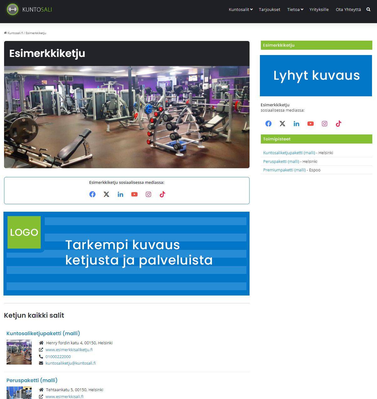 ketju - Kuntosali.fi